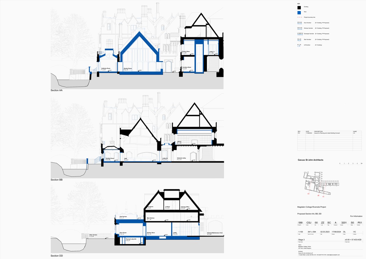 Riverside Project, Magdalen College | Projects | Caruso St John Architects